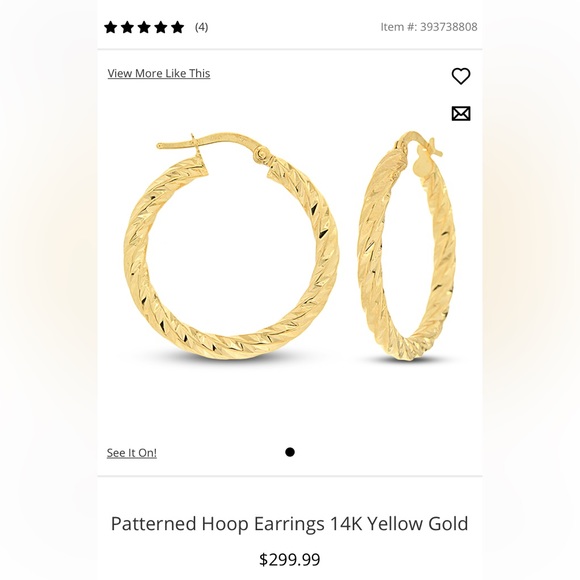 Jewelry | 14k Gold Hoop Earrings From Jareds | Poshmark